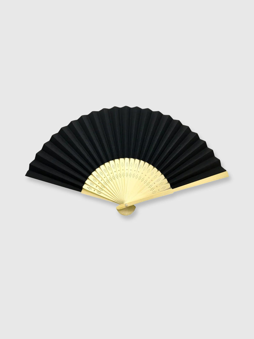 Wooden Paper Hand Fan - Black – Lola & SiDney