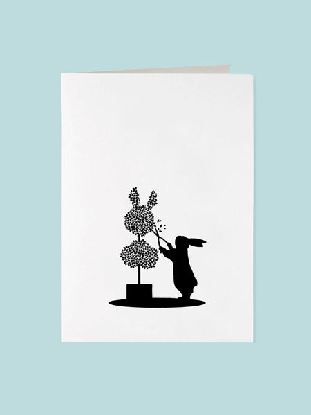 HAM Rabbit Greeting Card - Topiary – Lola & SiDney