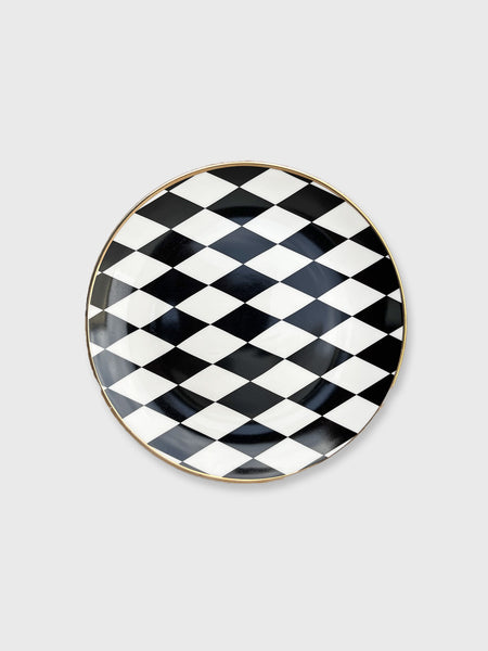 Black and White Harlequin Plate – Lola & SiDney