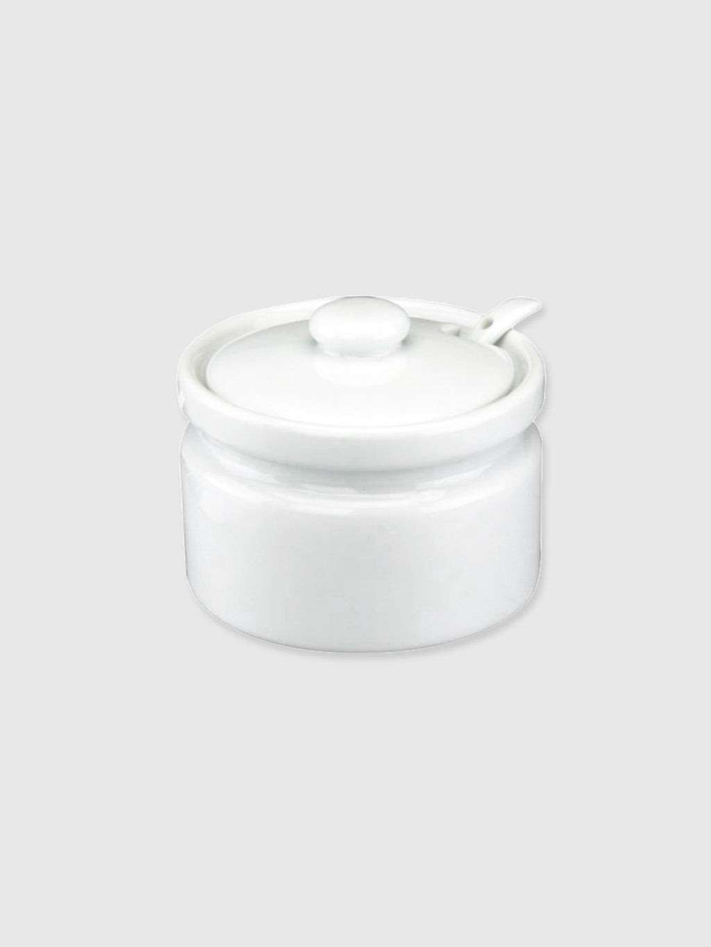 White Ceramic Jam Pot with Spoon – Lola & SiDney