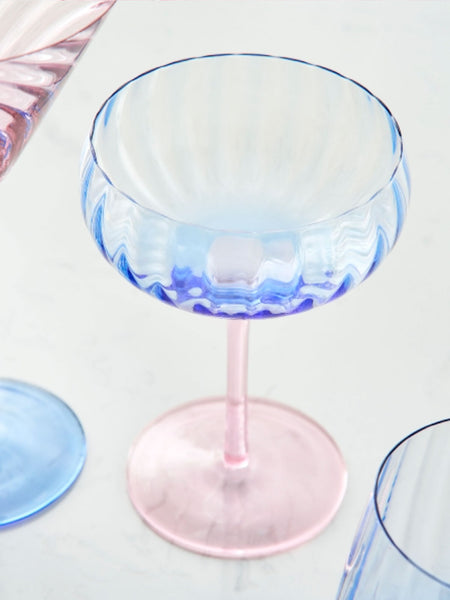 Coupe Glass - Blue & Pink – Lola & SiDney