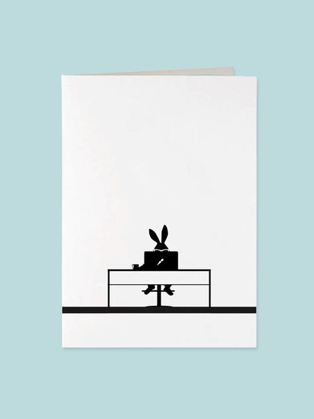HAM Rabbit Greeting Card - Working – Lola and SiDney